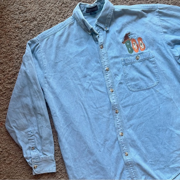Vintage | Jackets & Coats | Vintage Boo Halloween Button Down Shacket ...